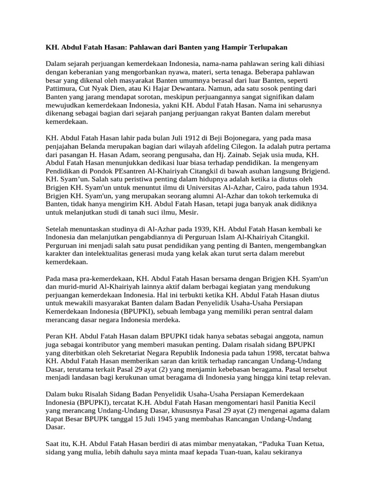 Ki Fatah Hasan | PDF