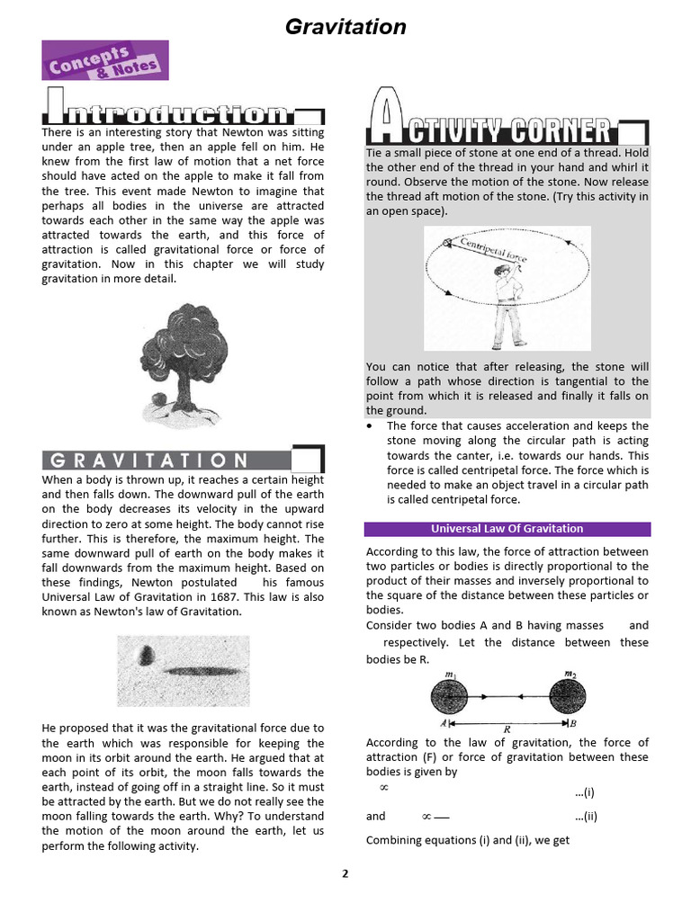 Gravitation | PDF | Force | Weight