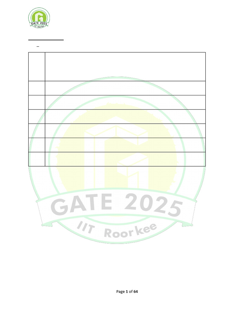 GATE CS 2025 Set 1 Master Question Paper 1 | PDF