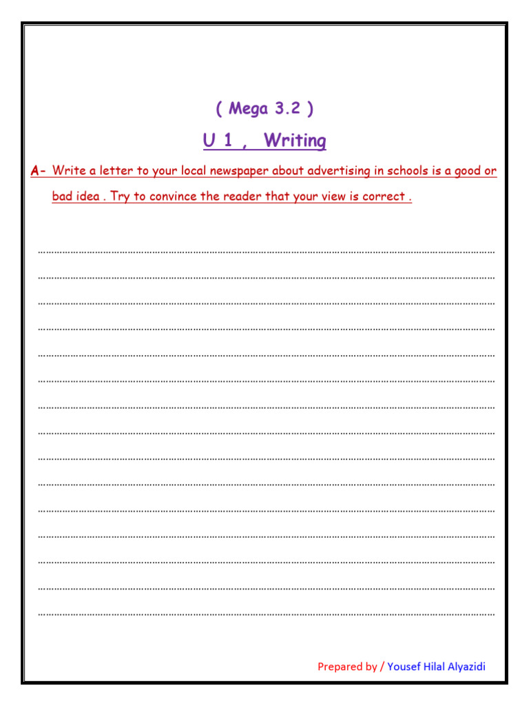 Mega 3.2 U1 ( Writing ) | PDF