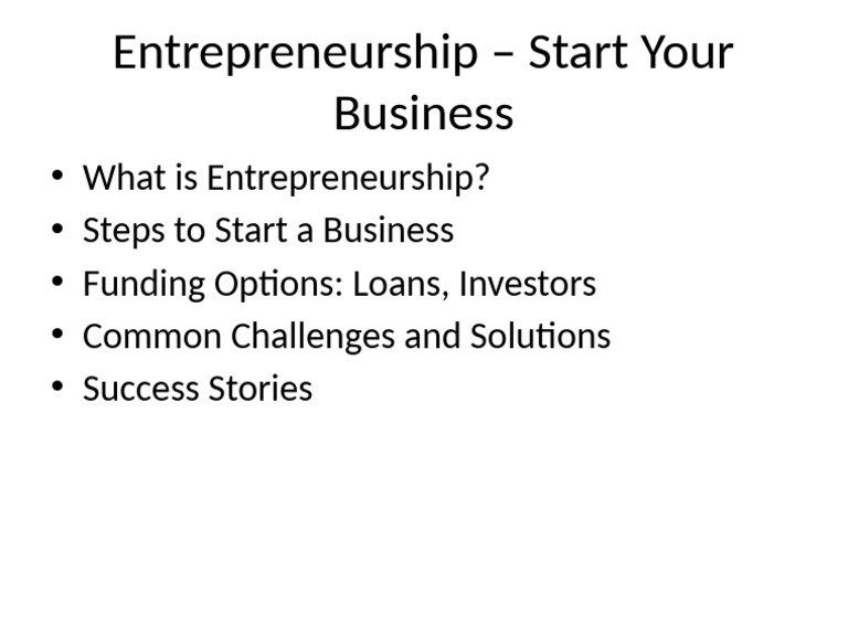 Entrepreneurship: Start Your Business Guide | PDF