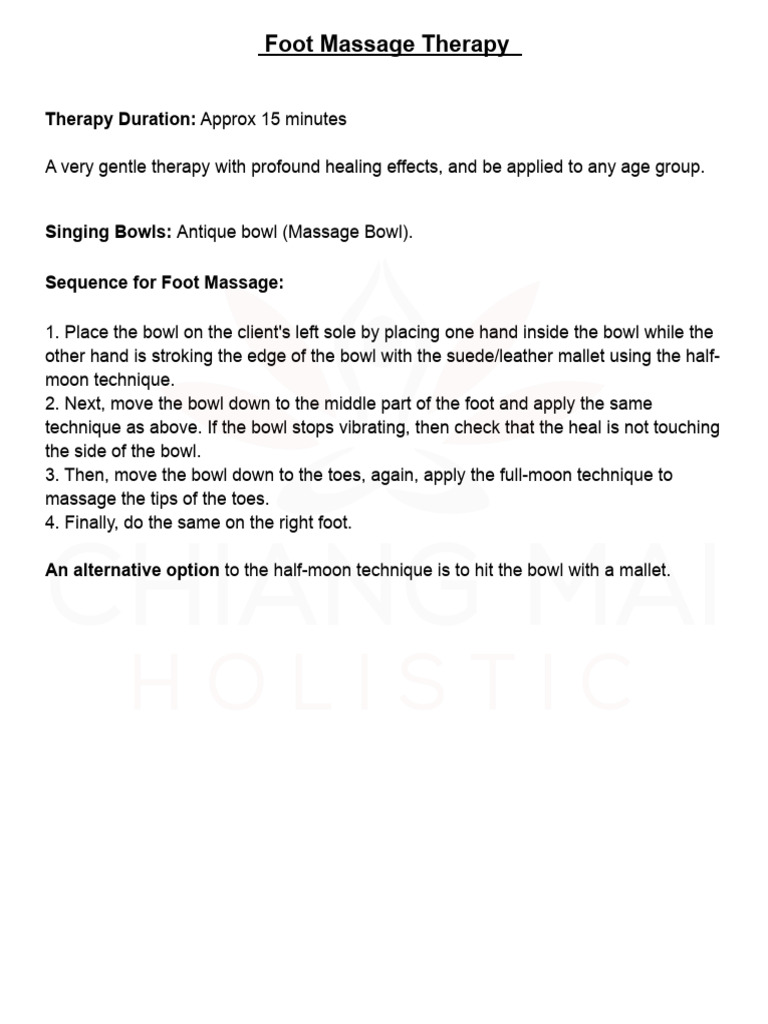 Foot Massage Techniques Guide | PDF