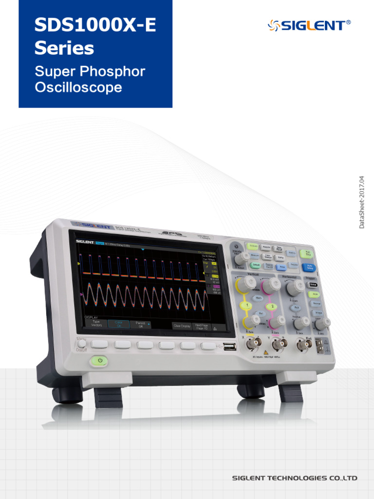 SDS1000X-E Series Super Phosphor Oscilloscopes Datasheet | PDF | Electrical Engineering ...