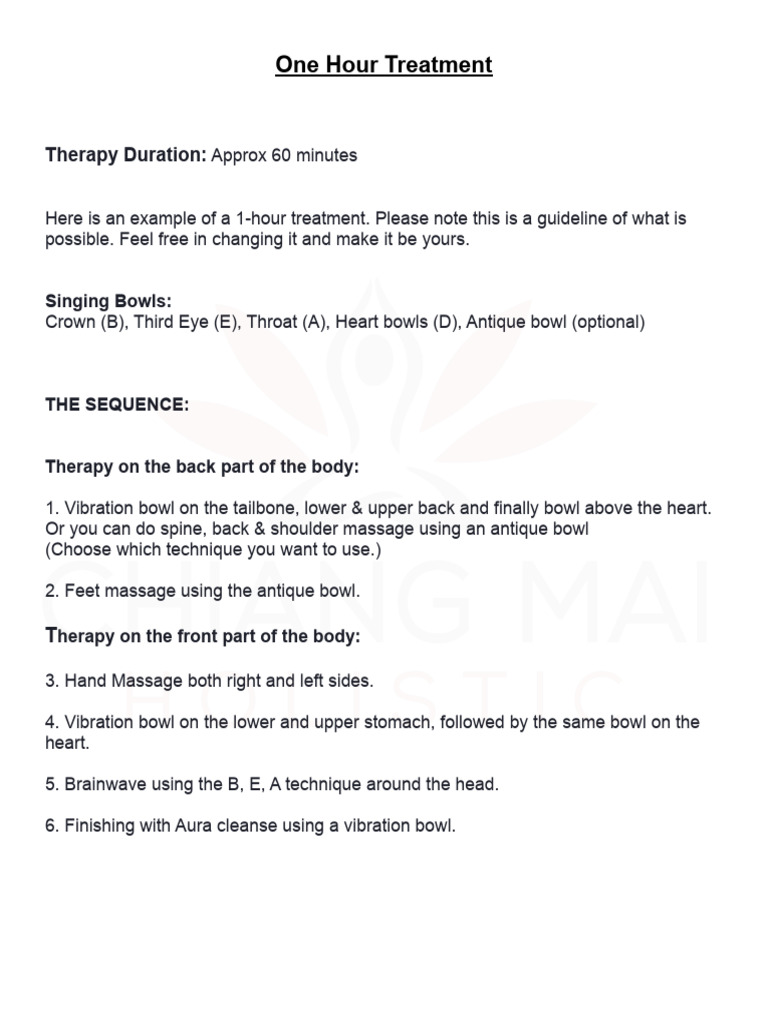 1 Hour Treatment | PDF