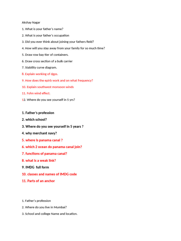 Molmi 2024 Question Bank | PDF | Shipping | Navigation