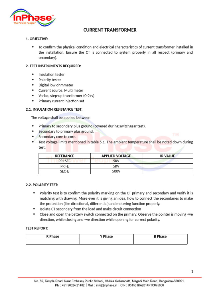 CURRENT TRANSFORMER | PDF | Transformer | Electromagnetism