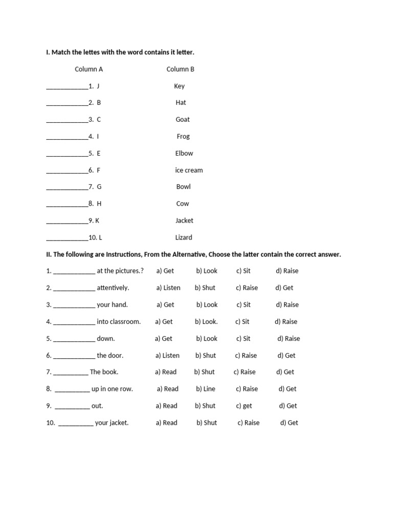 Grade 1 Mid Exam | PDF