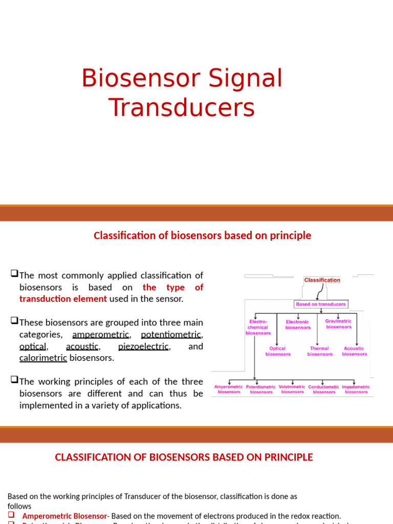 03 - Biosensor Signal Transducers | PDF | Biosensor | Surface Plasmon Resonance