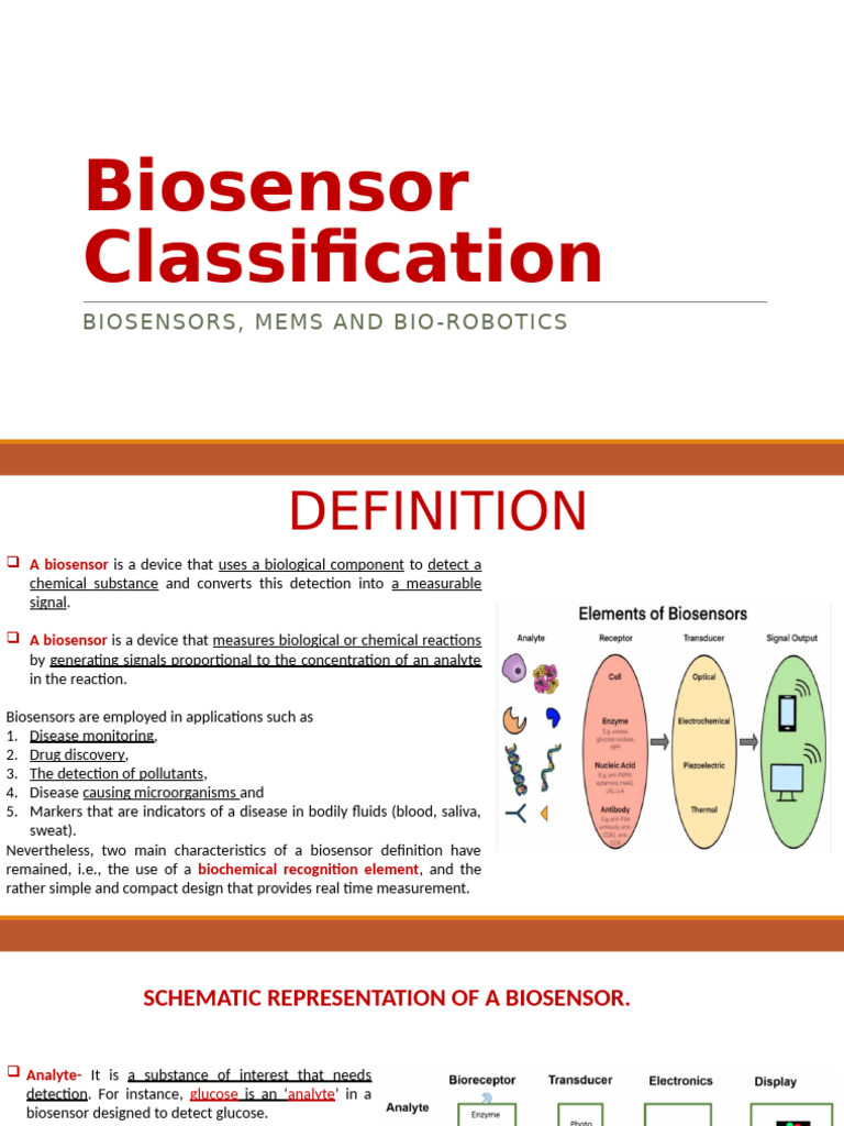 02 Biosensor Classification | PDF | Biosensor | Dna