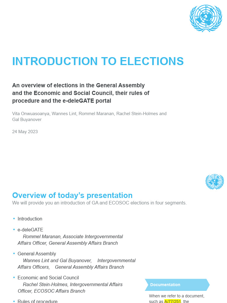 Overview of UN Elections Procedures | PDF | United Nations General ...