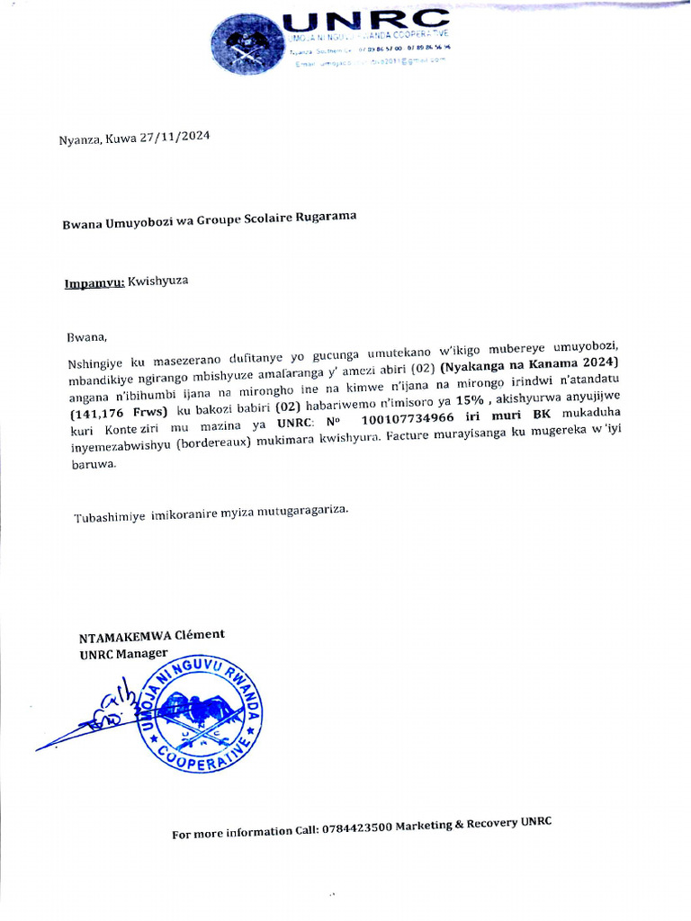 Gs Rugarama July and August 2024 | PDF