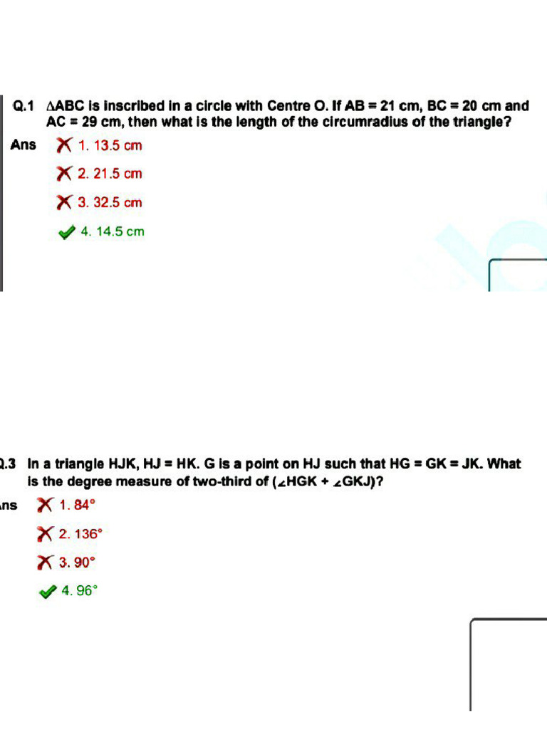 Pyq Geometry CGL | PDF
