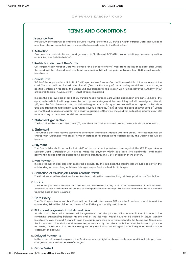 Noman Shoukat Karobar Card | PDF | Credit Card | Banks