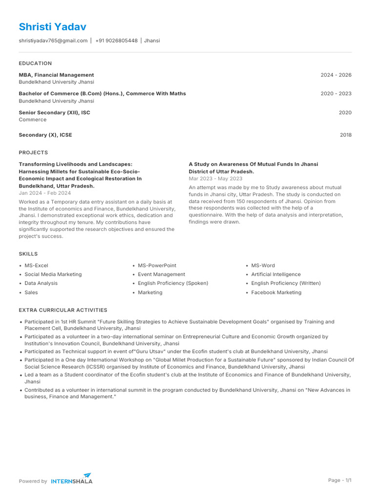 Shirsh SalesMarketing Resume | PDF | Economies