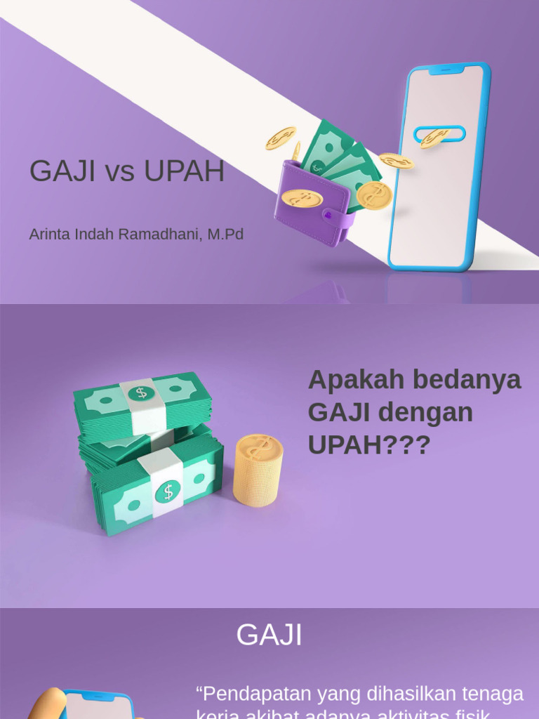 Pertemuan 12 Gaji VS Upah | PDF | Infographics | Microsoft Power Point