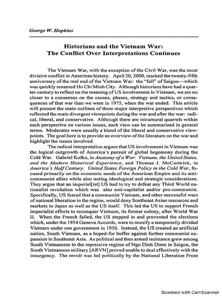 Historians and Vietnam War | PDF