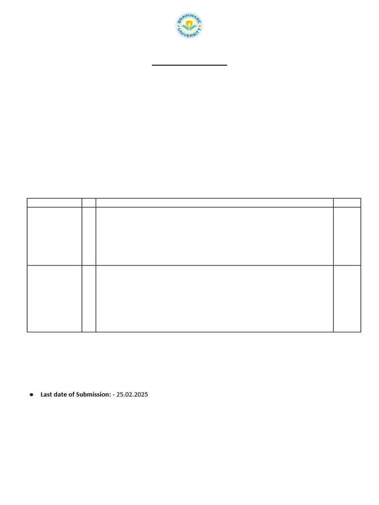 Assignment 1 Question Paper Without CO | PDF