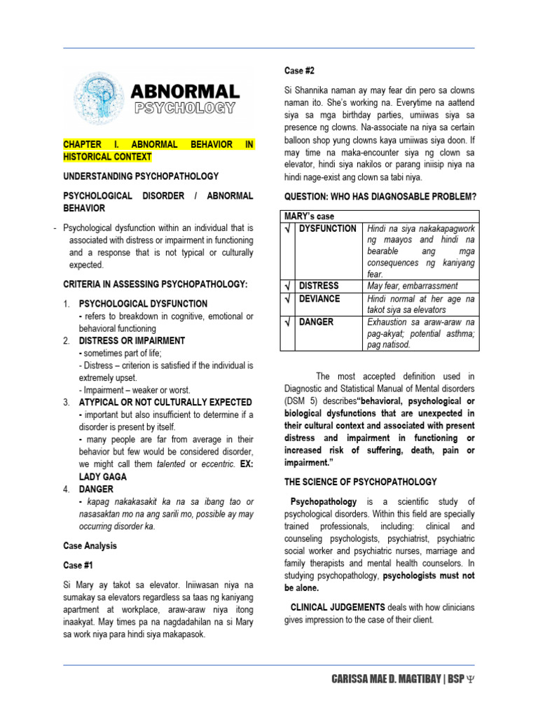 Abnormal Psychology | PDF | Neuron | Neurotransmitter
