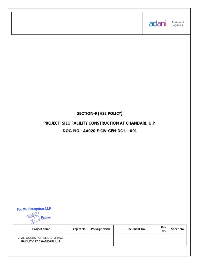 Section 9 HSE Requirements_signed | PDF | Electrical Wiring