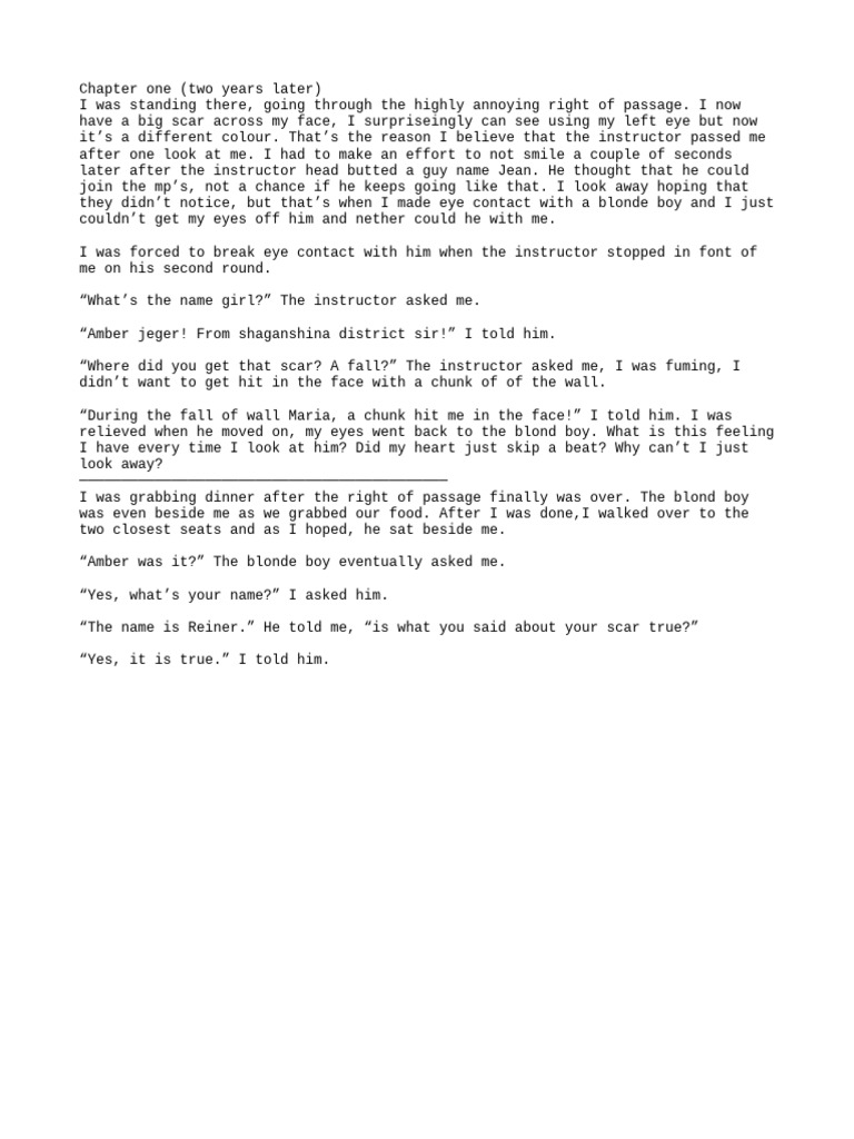 Chapter One of Fan Fiction | PDF
