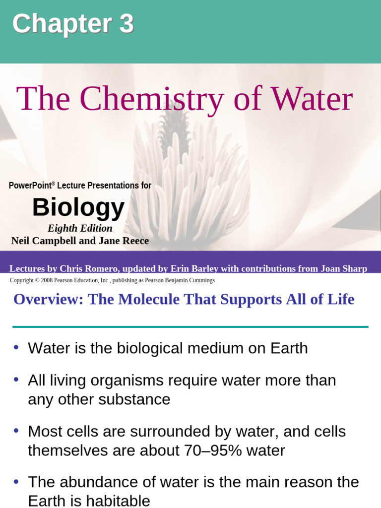 The Chemistry of Water | PDF | Hydroxide | Ph