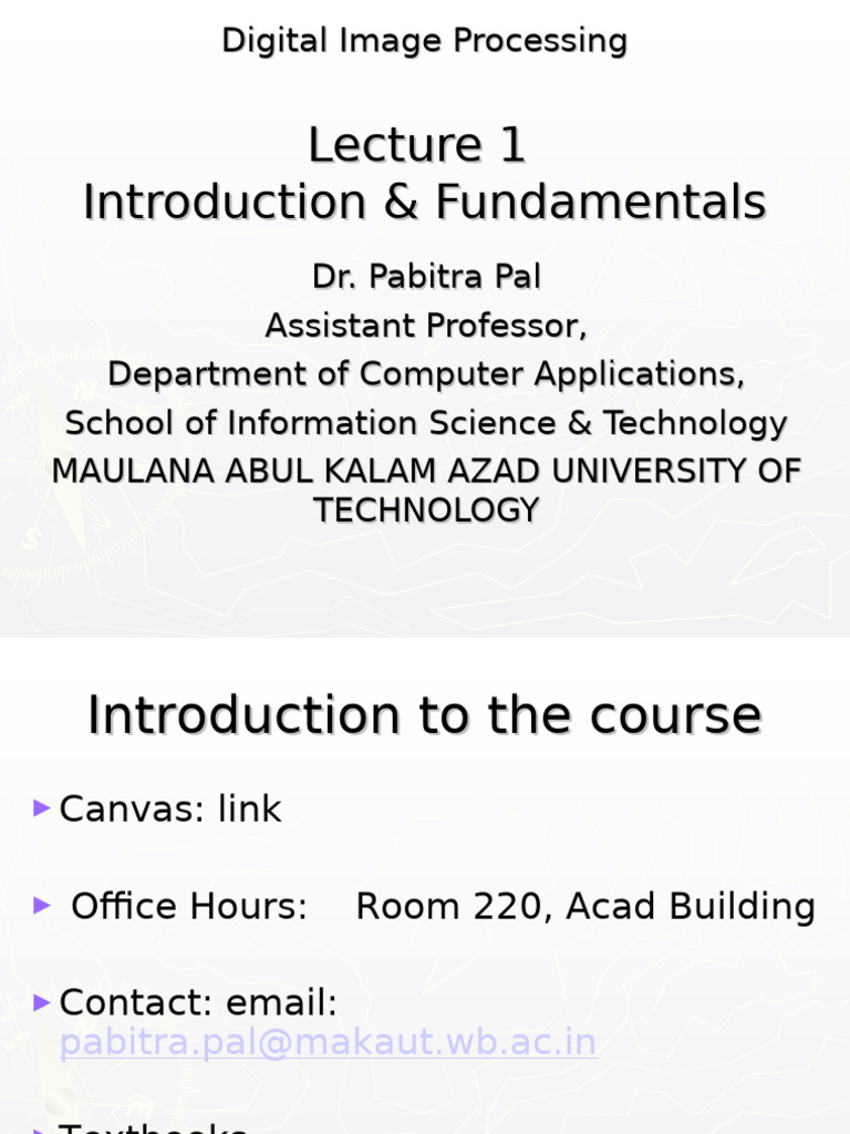 Lect01 - Introductions and Fundamentals | PDF | Image Segmentation | Medical Imaging