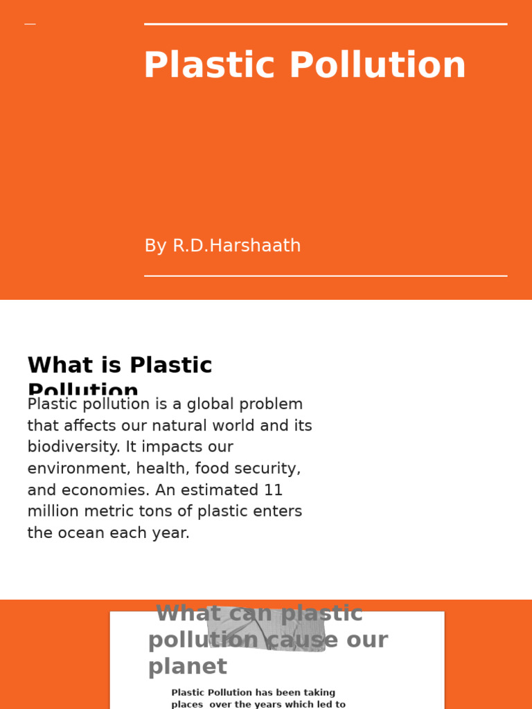 Plastic Pollution | PDF | Plastic | Pollution