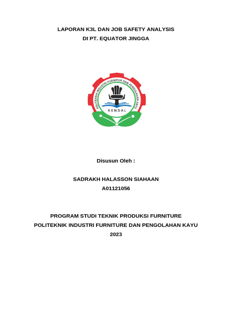 Tugas Job Safety Analysis | PDF