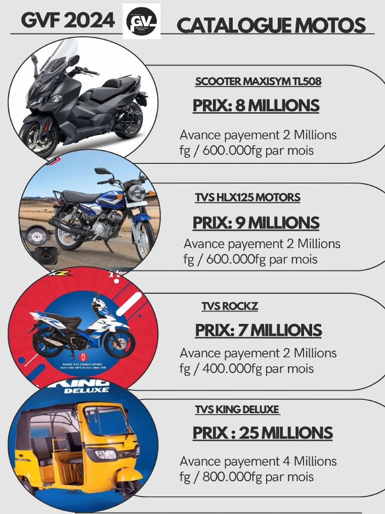 CatalogueMoto GVF | PDF