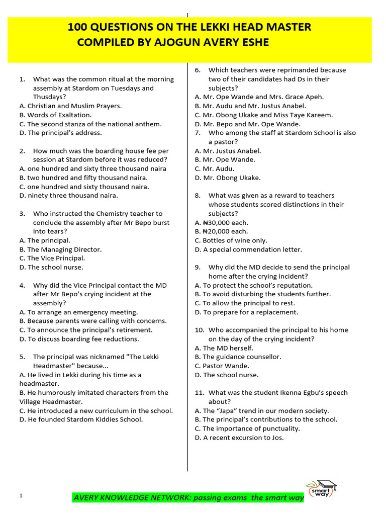 LEKKI HEADMASTER | PDF