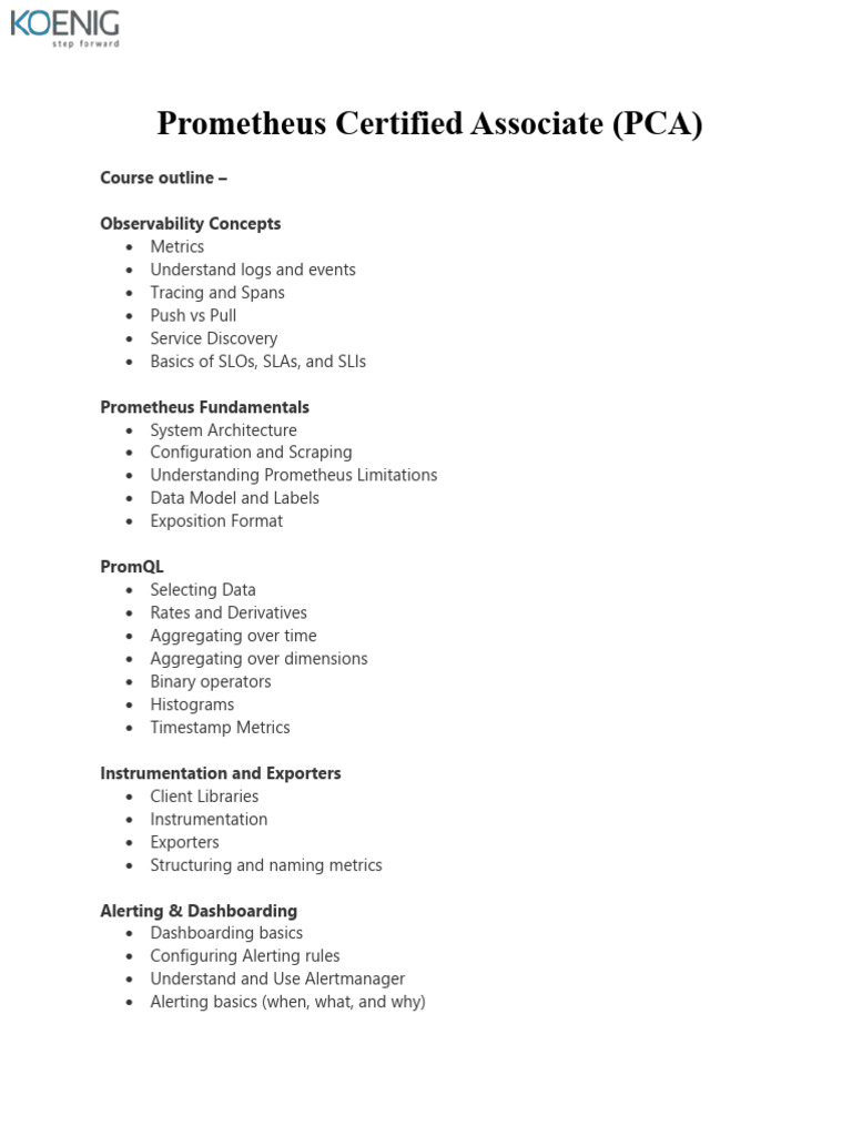 Prometheus Certified Associate (PCA) | PDF