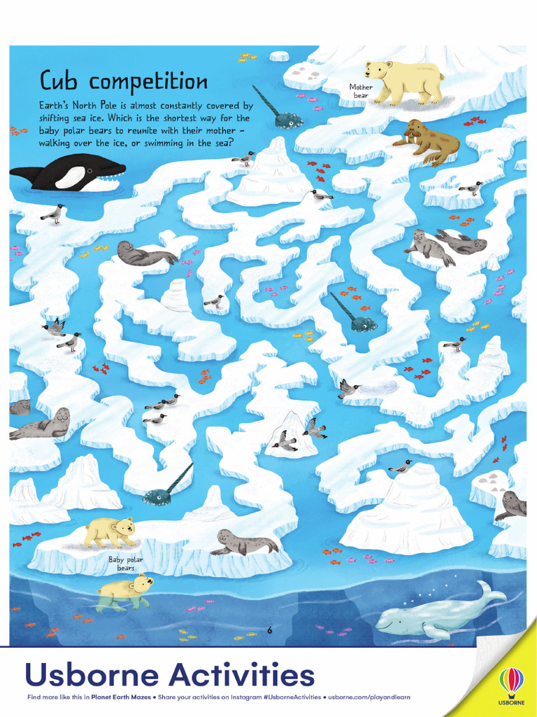 North Pole Maze Activity Sheet | PDF