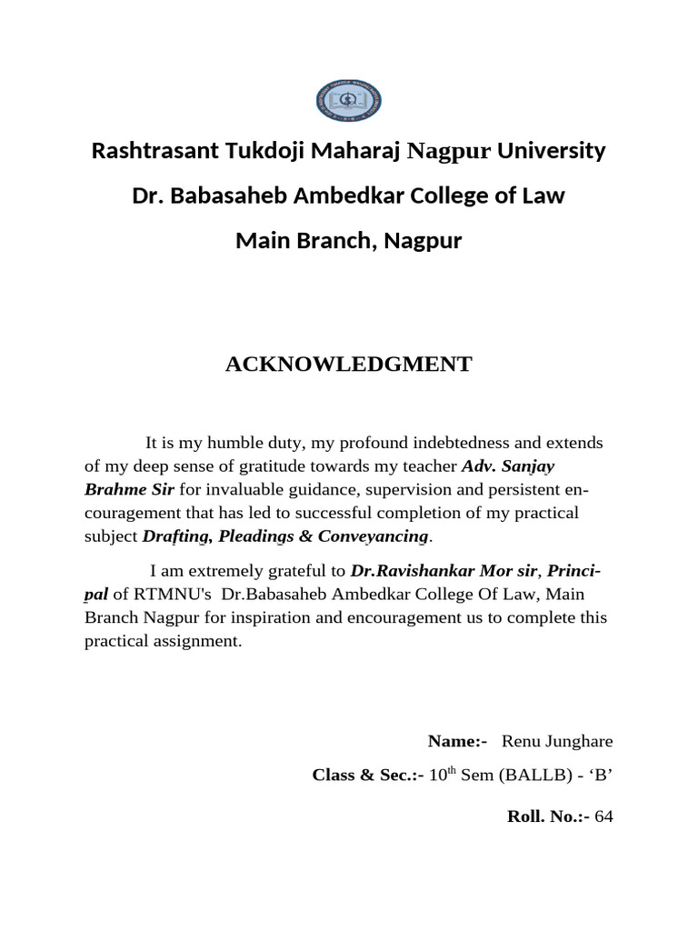 Acknowledgment Dpc 2 | PDF