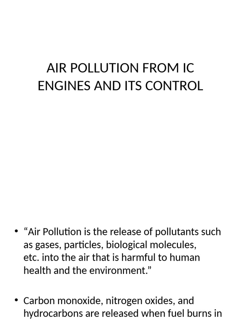 Internal Combustion Engine Emissions Control | PDF | Exhaust Gas | Smoke