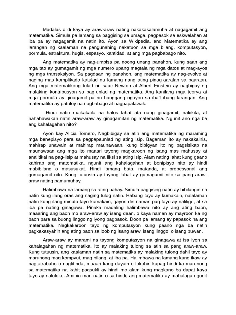 Math Essay | PDF