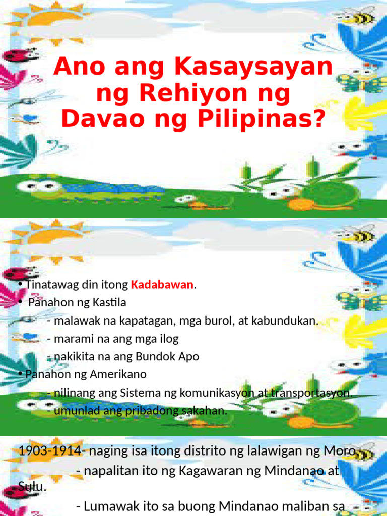 Ano Ang Kasaysayan NG Rehiyon NG Davao NG | PDF