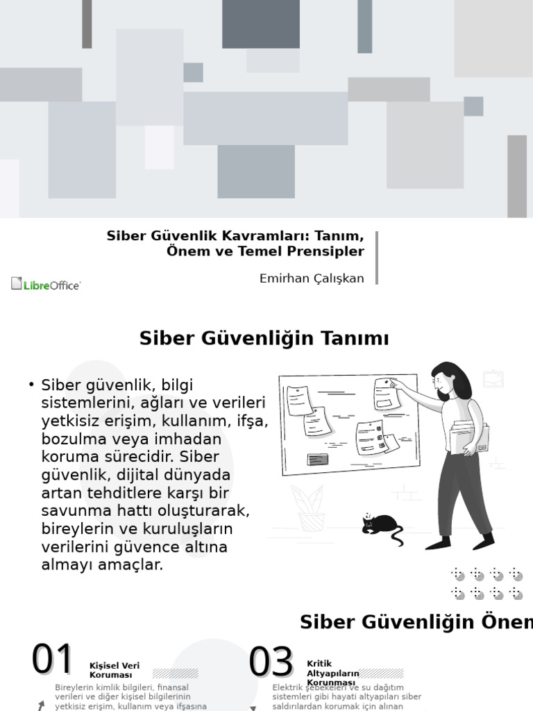 Siber Güvenlik Kavramları_ Tanım, önem ve temel prensipler. | PDF