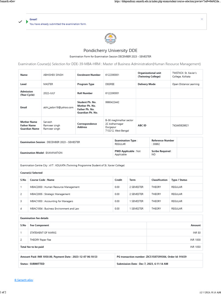 registeration form dec2023 | PDF | Business