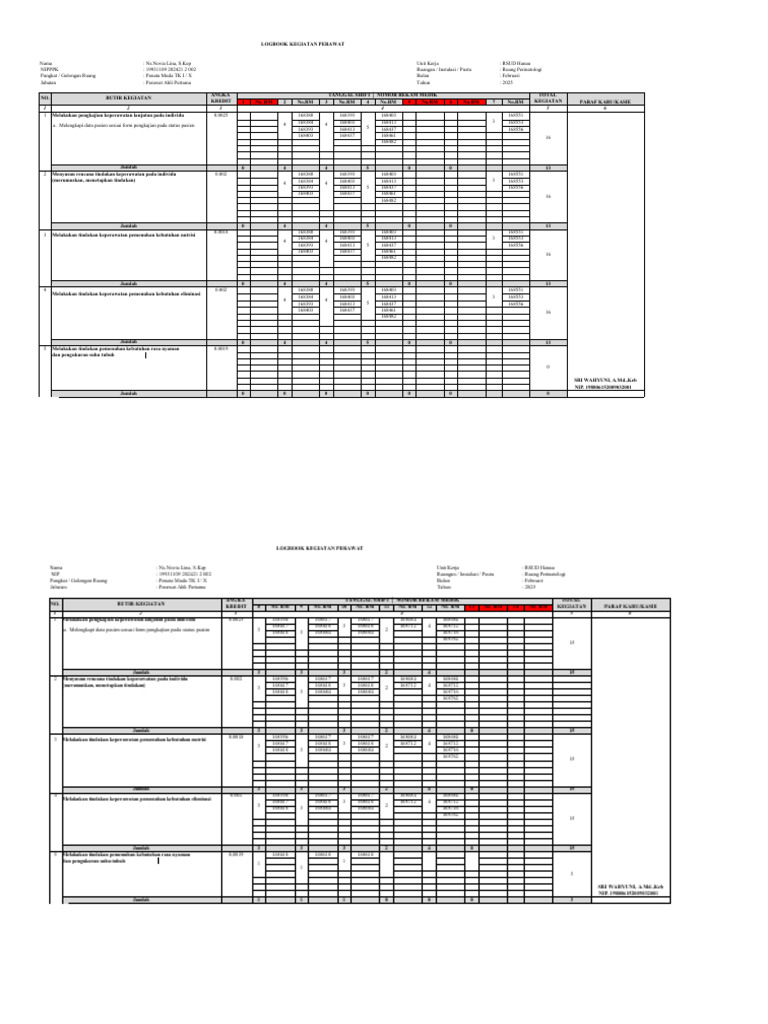 Logbook Februari 2025 | PDF