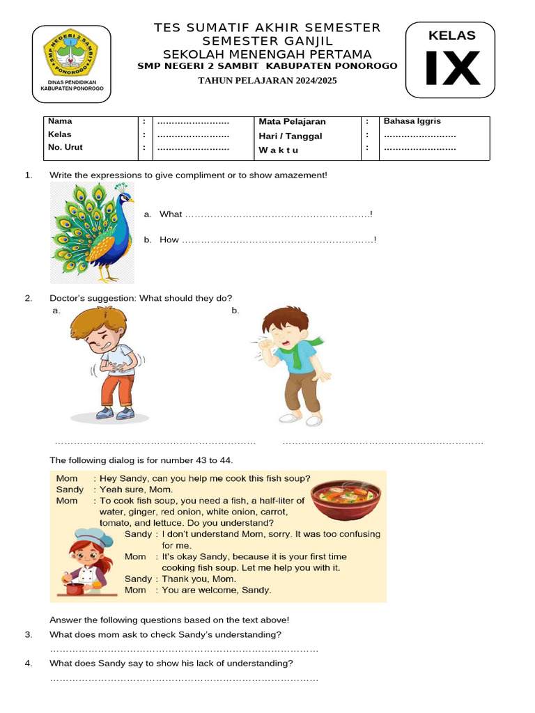 Bing Form Soal Isian | PDF