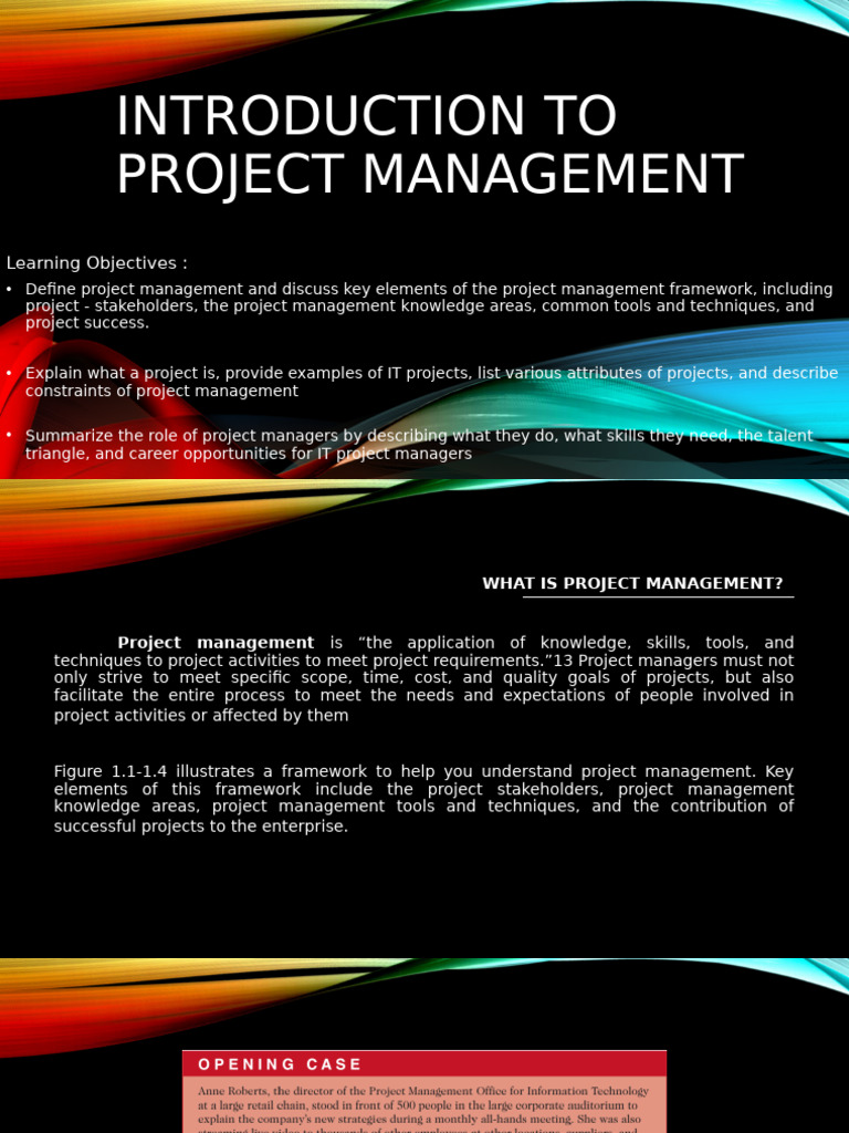 Chapter 1 - Introduction To Project Management | PDF | Project ...