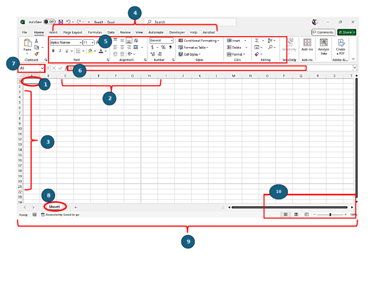 Parts of Ms Excel | PDF