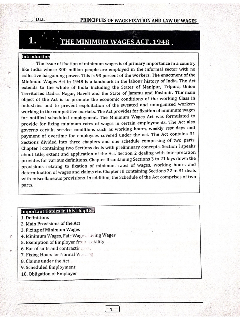 Principal of Wage Fixation DLL | PDF