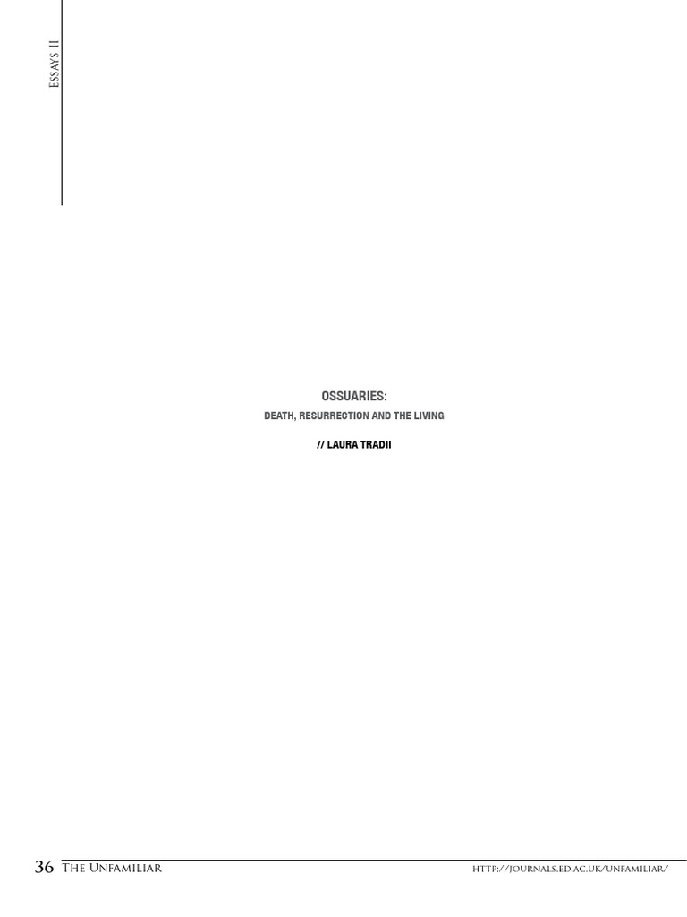 Ossuaries and Charnel Houses Death Resurrection An | PDF | Cemetery