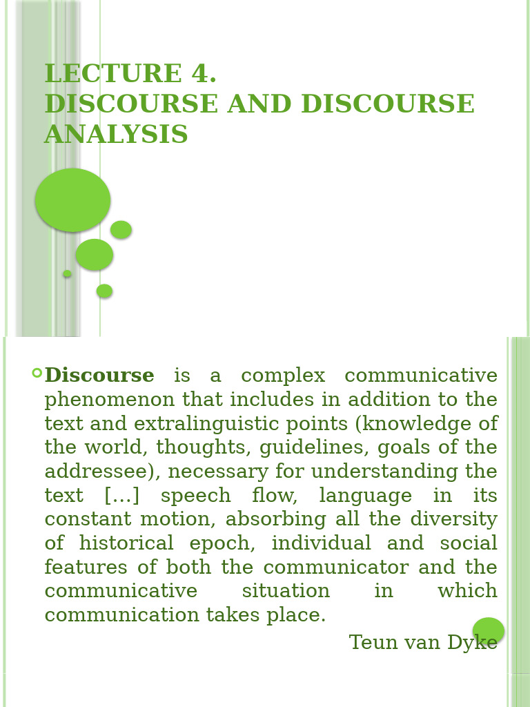 Lecture 4 Discourse Discourse Analysis Pdf Semantics Discourse