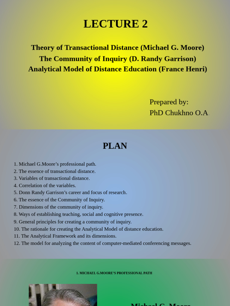 Lecture 2 Theory of Transactional Distance | PDF | Metacognition | Learning