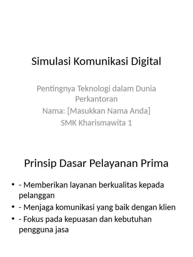 Simulasi Komunikasi Digital 10 Slides (2) | PDF