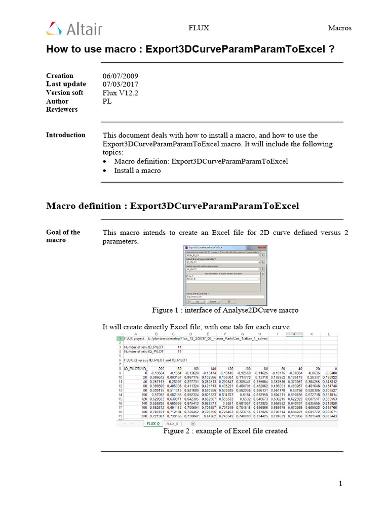 Export 3 DCurve Param Param To Excel | PDF | Microsoft Excel | Macro (Computer Science)