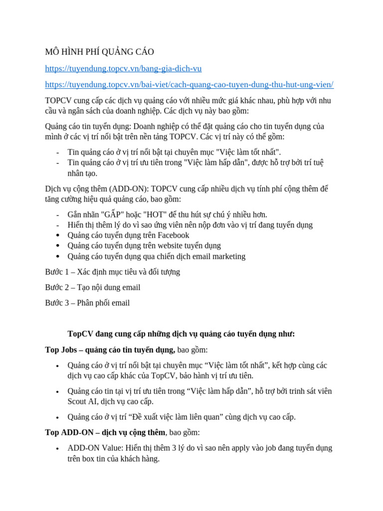 Mô Hình Phí Qu NG Cáo | PDF