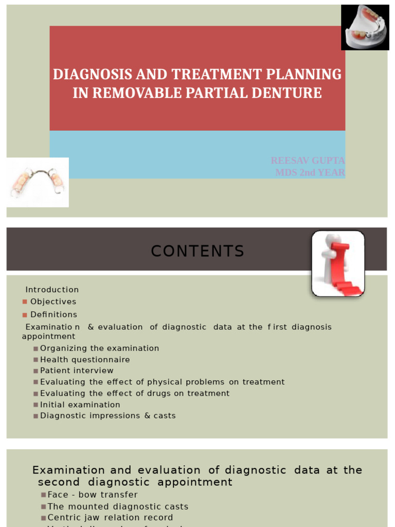 Diagnosis & Treatment Planning in RPD PS-2 | PDF | Periodontology ...